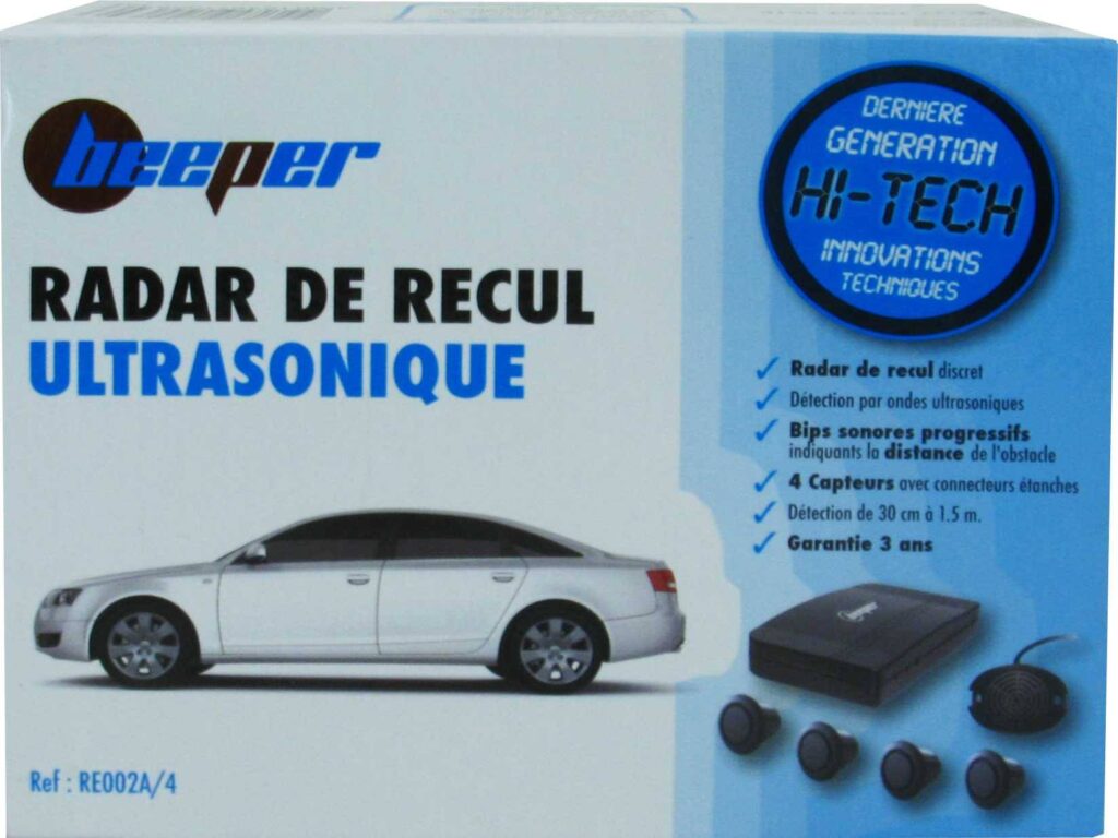 Radar de recul BEEPER RE002A/4 4 capteurs noirs - Auto MM